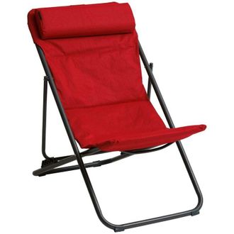 Hesperide Hesperide - Chilienne de jardin pliante Jubba grenade & graphite en zinc et polyester - Hesp&eacute;ride