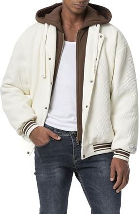 Red Bridge Red Bridge Veste collège à capuche pour homme avec double fermeture, ecru, L