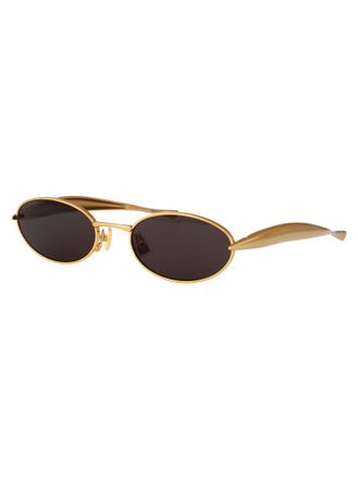 Bottega Veneta Unisex Sunglasses Gold-Grey Metal Gold-Gold-Grey Gold/gold/grey