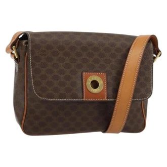 Celine Sac bandouli&egrave;re en toile Pre-owned - Femme - Pre-owned - Brun - Taille: ONE Size