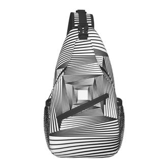 AOOEDM Schultertaschen für Herren und Damen, kompatibel mit Grey Abstract Op, auch bekannt als optische Rucksäcke für Reisen im Freien, Laufen, modische, läs