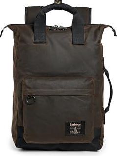 Barbour Sac &agrave; dos Field Wax Homme, Vert Olive/Noir, Taille unique