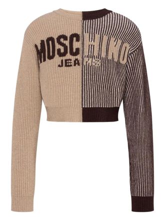 Moschino pull crop - Marron