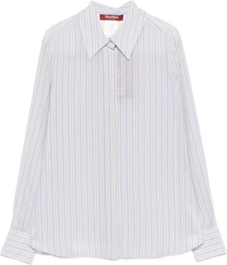 Max Mara Femme, Blouses et Chemises, Bleu, Taille: 38 FR Flirt Striped Shirt