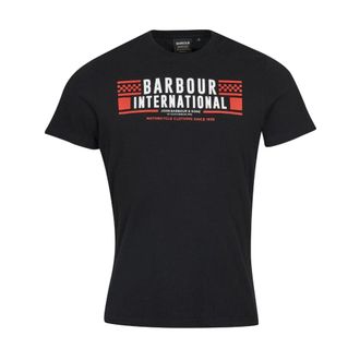 Barbour Grasstrack T-Shirt mit Markengrafik - - Tops - Herren - Schwarzk - M