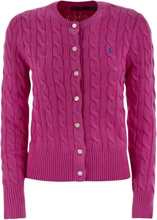 Polo Ralph Lauren Femme, Pulls, Rose, Taille: 38 FR Pull en maille torsad&eacute;e &agrave; col ras du cou