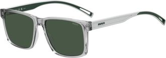 HUGO BOSS Homme, Accessoires, Gris, Taille: 57 MM Lunettes de soleil Gris/Vert