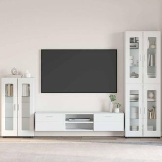vidaXL vidaXL Buffet FLORIN Blanc 55,5 x 29 x 103 cm Bois ding&eacute;nierie