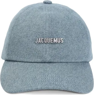 Jacquemus casquette en jean Gadjo à plaque logo - Bleu