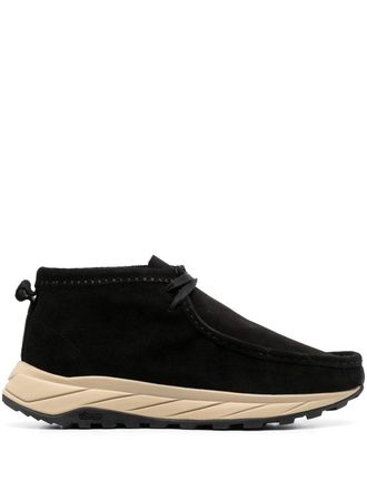 Clarks baskets en daim &agrave; bout rond - Noir