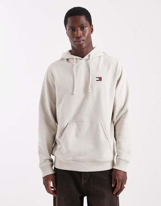 Tommy Jeans Kapuzenpullover in Wei&szlig; mit Flag-Logo auf der Brust