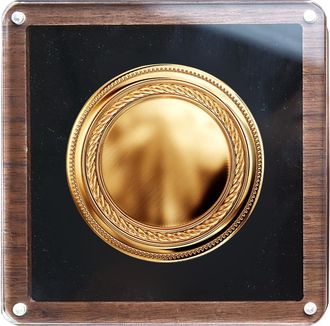 Generico Holzabzeichen | Vintage-Organizer aus Holz mit transparentem Deckel, Etui f&uuml;r die Sammlung von Abzeichen und Anstecknadeln - f&uuml;r Schmuck, Fotos, B&auml;nde