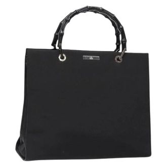 Gucci Pre-owned Nylon sacs-main - Femme - Pre-owned - Noir - Taille: ONE Size