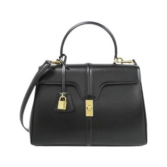 Celine Sac &agrave; main Pre-owned 16 Medium en cuir de veau - Femme - Pre-owned - Noir - Taille: ONE Size