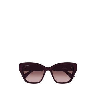 Cartier Cat-Eye-Sonnenbrille - - Accessories - Damen - Rot - 53 MM