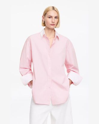 Arket Popeline-Hemd Mit Lockerer Passform -Rosa