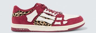 Amiri Sneakers Leopard Skel Top Low aus Leder