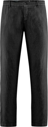 Bomboogie Homme, Pantalons, Noir, Taille: W34 Pantalon de jogging en lin pur