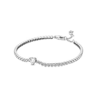 Pandora Armband Timeless Funkelndes Herz silber, Zirkonia 590041C01 PANDORA Armband Timeless Funkelndes Herz silber, Zirkonia 590041C01-18 cm