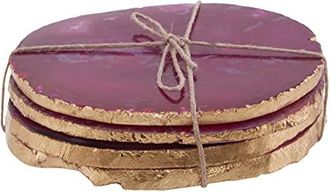 Premier Housewares Agata Pink/Gold Coasters