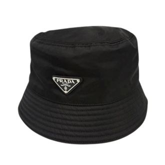 Prada Pre-owned Nylon chapeaux - unisex - Pre-owned - Noir - Taille: ONE Size