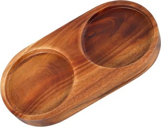 Generic Salt and Pepper Mill Tray - Wooden Pepper Holder, Counter Tray | Dining Table Protector for Salt and Pepper Grinders, Wood Tray for Mills Less Than 2.