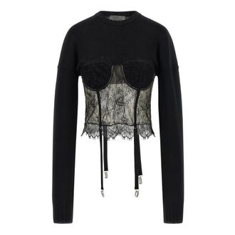 Giuseppe Di Morabito Femme, Pulls, Noir, Taille: 42 FR Tricots