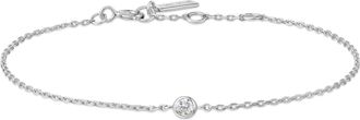 Ania Haie Damen Armband VOGUE MAVEN Sparkle Bezel aus 925 Sterling Silber, verziert mit einem Zirkonia, Länge: 16,5 cm + 2 cm Verlängerung, inkl. Geschenkverpac