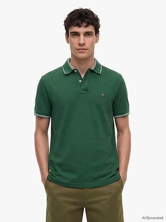 Tommy Hilfiger Polo coupe standard Heritage &agrave; bordure ray&eacute;e