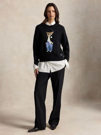 Polo Ralph Lauren Bear Motif Sweater - Black