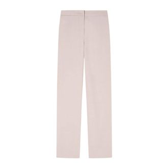 Emporio Armani Straight Hosen aus gewaschenem Twill - - Trousers - Damen - Beige - XL