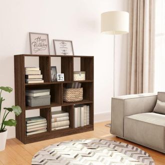 vidaXL Biblioth&egrave;que Ch&ecirc;ne marron 97,5x29,5x100 cm Bois ding&eacute;nierie vidaXL