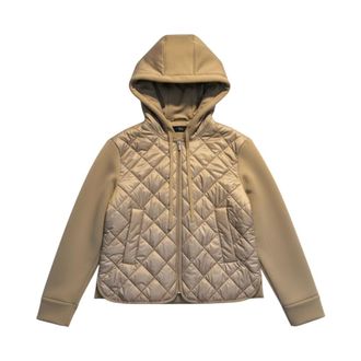 Max Mara Femme, Vestes, Beige, Taille: 42 FR Edito Quilted Hooded Jacket