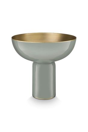 Pip Studio Hohe Schale Metall Gr&uuml;n 23cm