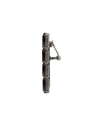 Gucci Geometric Brass Earrings - Black