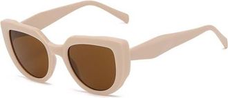 Generic Lunettes De Soleil D&eacute;coratives Tendance For Hommes Et Femmes, Id&eacute;ales For Les Photos De Vacances En Plein Air En Polarisation.(Beige)