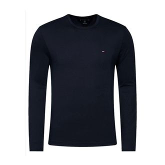 Tommy Hilfiger T-shirt &agrave; Manches Longues Logo - Homme - Tops - Bleu - Taille: XS