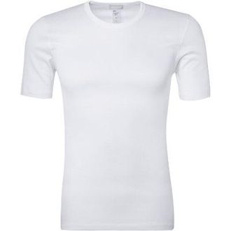 Hanro Herren T-Shirt weiß Baumwolle & Mix unifarben
