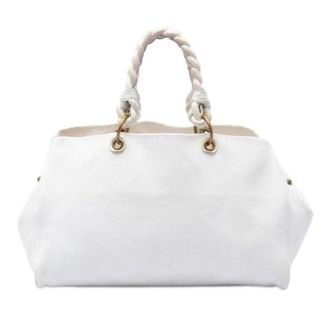 Bottega Veneta Pre-owned Canvas Tote Bag - - Pre-owned - Damen - Wei&szlig; - ONE SIZE