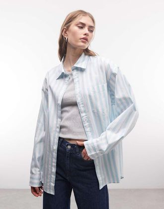 Carhartt Work in Progress Royce - Chemise &agrave; rayures - Bleu et blanc