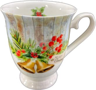 Ambiente Porzellan Becher ca. 250ml für Kaffee oder tee Herbst winter weihnachten Christmas Bells