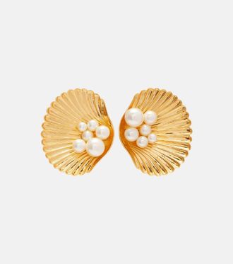 Jennifer Behr Ohrringe Maricela, 18kt vergoldet, mit Zierperlen