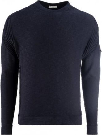 Phil Petter Homme, Pulls, Bleu, Taille: 3XL Crewneck Cotton Flame Yarn Hybrid