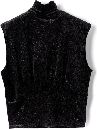 Viktor & Rolf Glittered Velvet Tank Top - Black