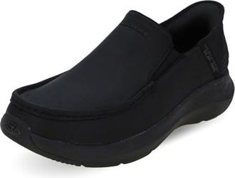 Skechers Homme Parson-Oswin Slip-in Mocassin, Black Leather, 47.5 EU
