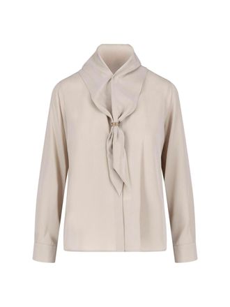 Max Mara Silk Shirt With Scarf