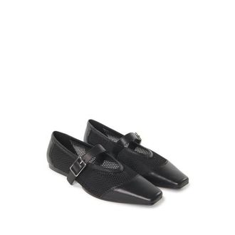 Vagabond Lederballerinas in Schwarz