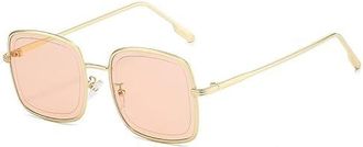 Generic Lunettes De Soleil En Métal For Femmes, For La Conduite, Les Vacances Plein Air, For Hommes, À Grande Monture(Pink)