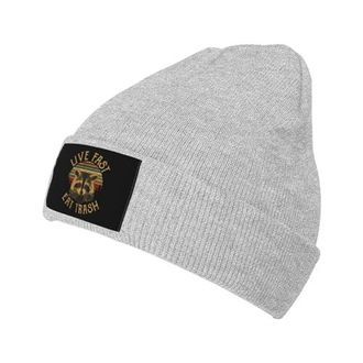 Generic &Eacute;pais Bonnet Tricot&eacute;, Vivre Vite, Manger des d&eacute;chets, Universelle Beanie Tricot&eacute;, Bonnet Hiver Chaud Tricot pour Ski, Adultes, Sports