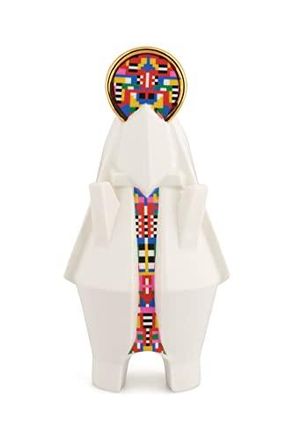 Alessi Mary ESA05 2 - Figurine Vierge pour Cr&egrave;che en Porcelaine avec D&eacute;calcomanies Appliqu&eacute;es &agrave; la Main et D&eacute;tails en Or 24 Carats, Multicolore